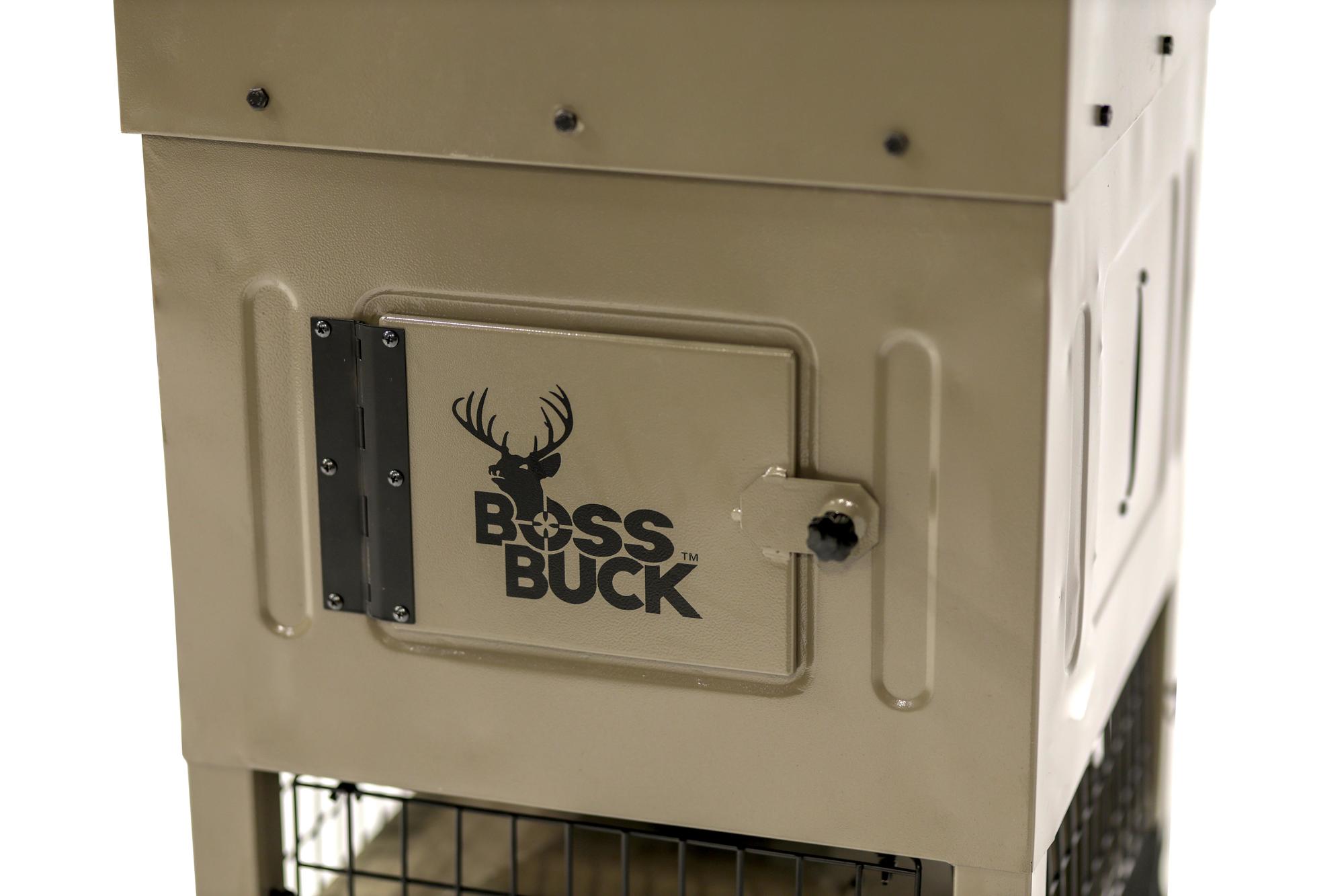 300lb STAND & FILL SLED FEEDER W/ DIVERTER PLATE & SOLAR PANEL - Boss Buck